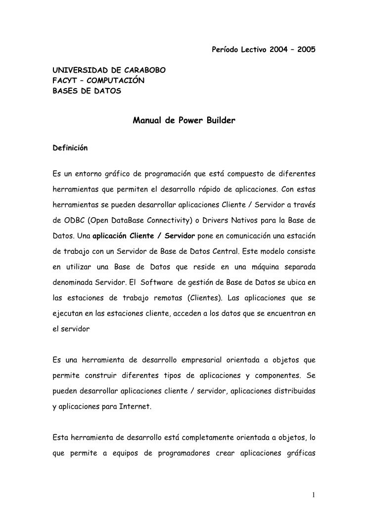 Pdf De Programación Manual De Power Builder