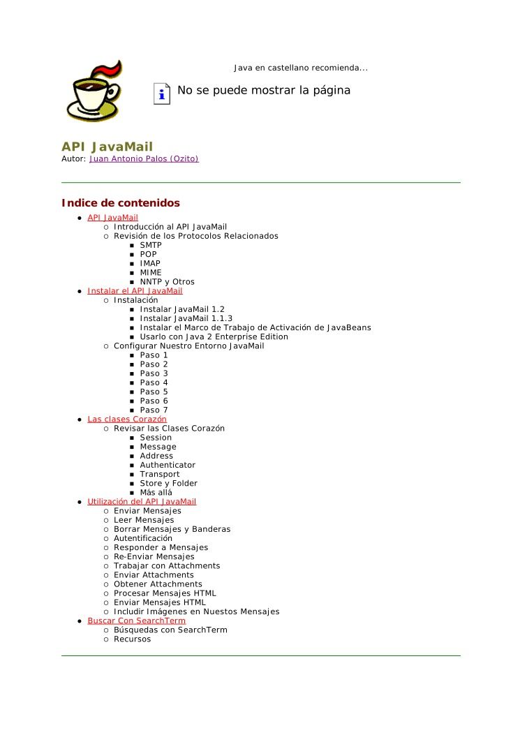 PDF de programación - API JavaMail