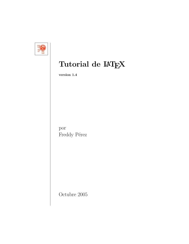 PDF de programación - Tutorial de Latex