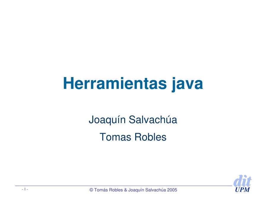 PDF de programación - Herramientas Java