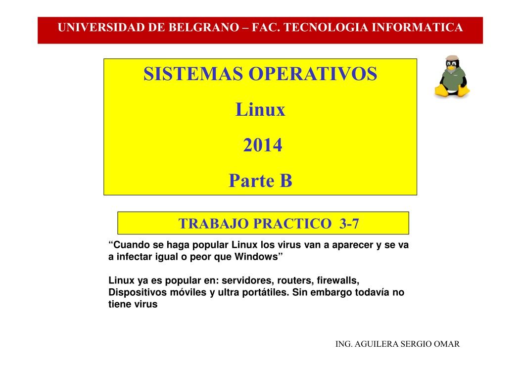 PDF de programación - Sistemas Operativos Linux 2014 - Parte B - Trabajo Practico 3-7