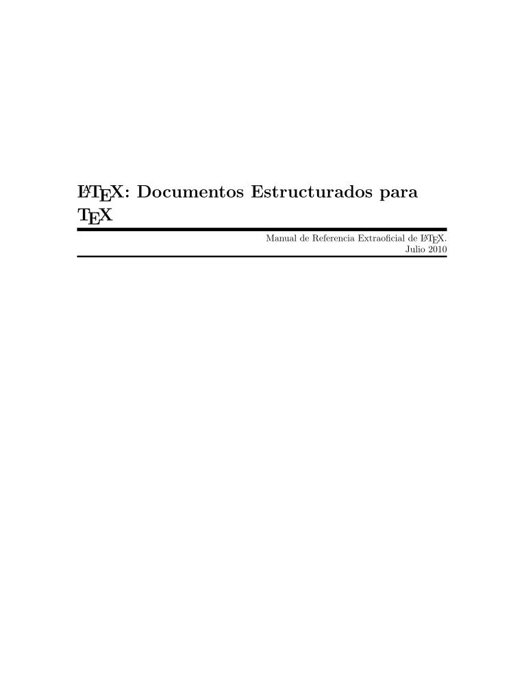 PDF de programación - latex2e Documentos Escturcturado para TEX - Manual de referencia ...