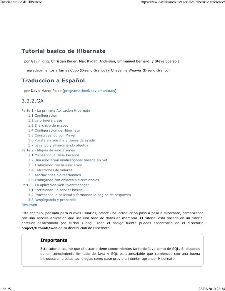 PDF de programación - Tutorial basico de Hibernate PDF de programación - Tutorial basico de Hibernate