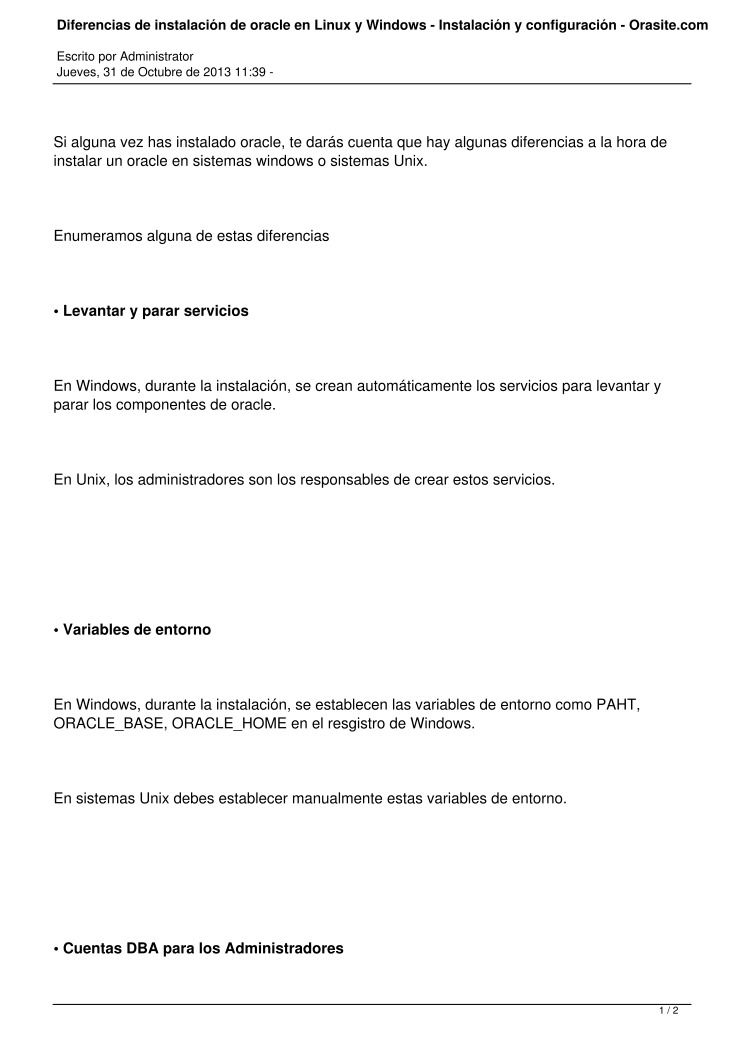 PDF de programación - Diferencias de instalación de oracle en Linux y ... PDF de programación - Diferencias de instalación de oracle en Linux y ...