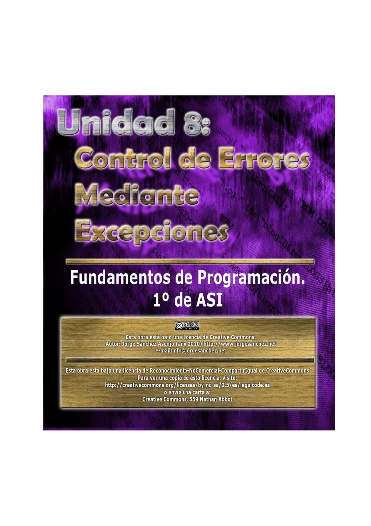 Pdf De Programación Control De Errores Mediante Excepciones