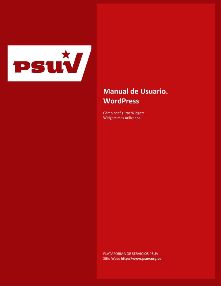 PDF de programación - Manual de Usuario. WordPress