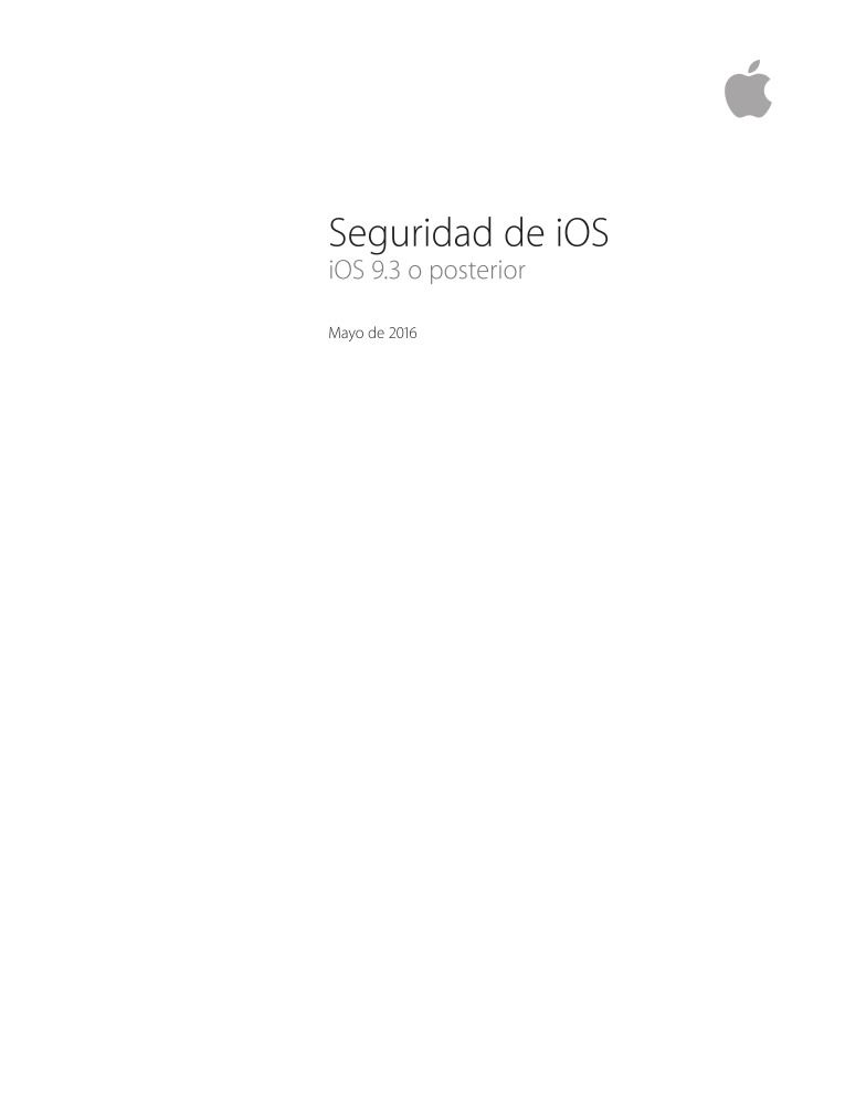 PDF de programación - iOS Security Guide - iOS 9.3 o posterior