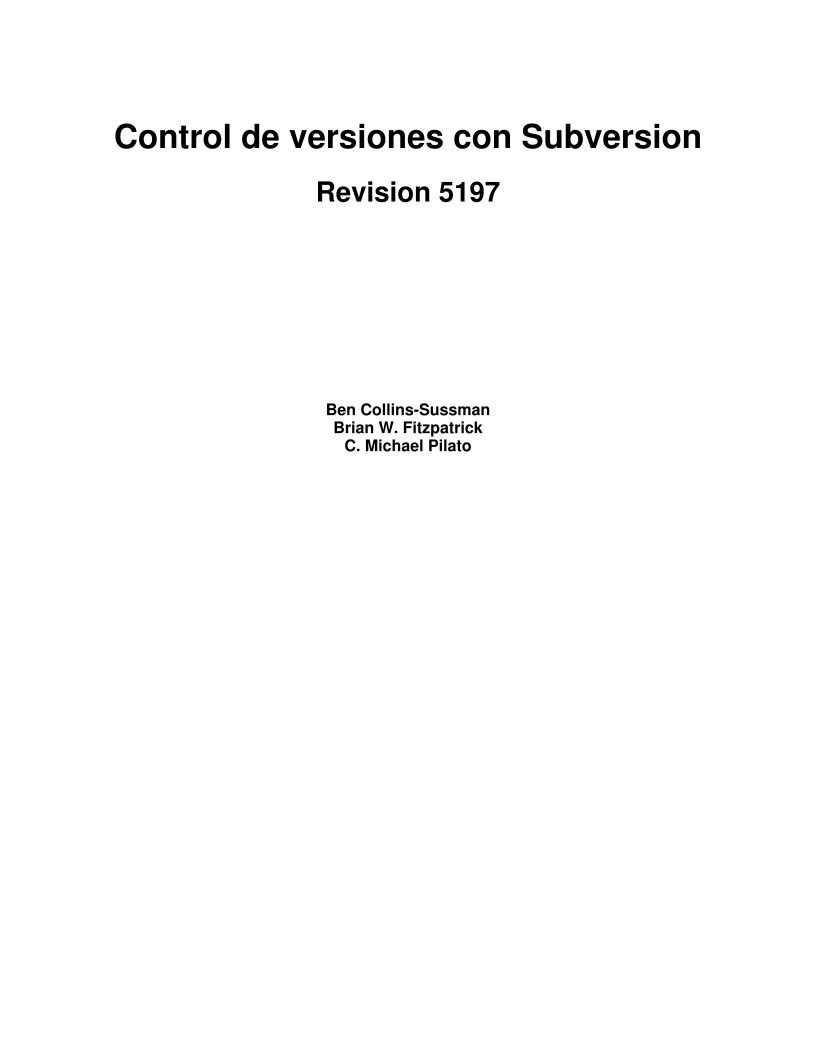 PDF de programación - Control de versiones con Subversion PDF de programación - Control de versiones con Subversion