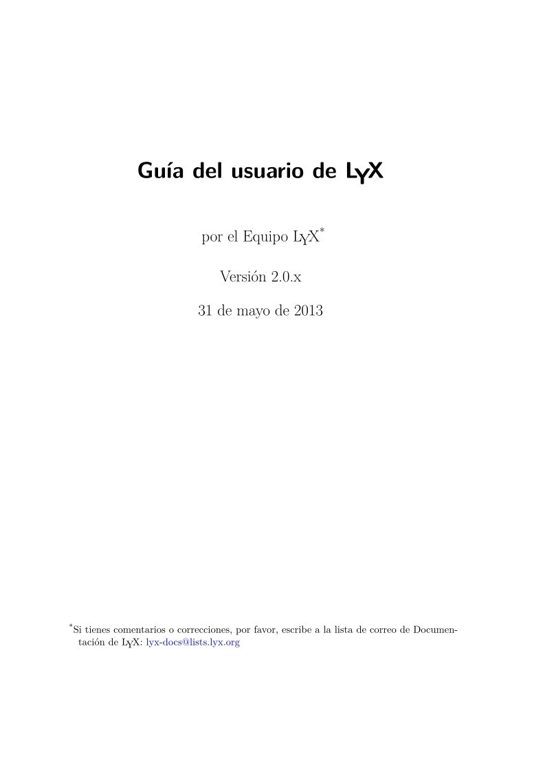 PDF de programación - Guía del usuario de LyX PDF de programación - Guía del usuario de LyX