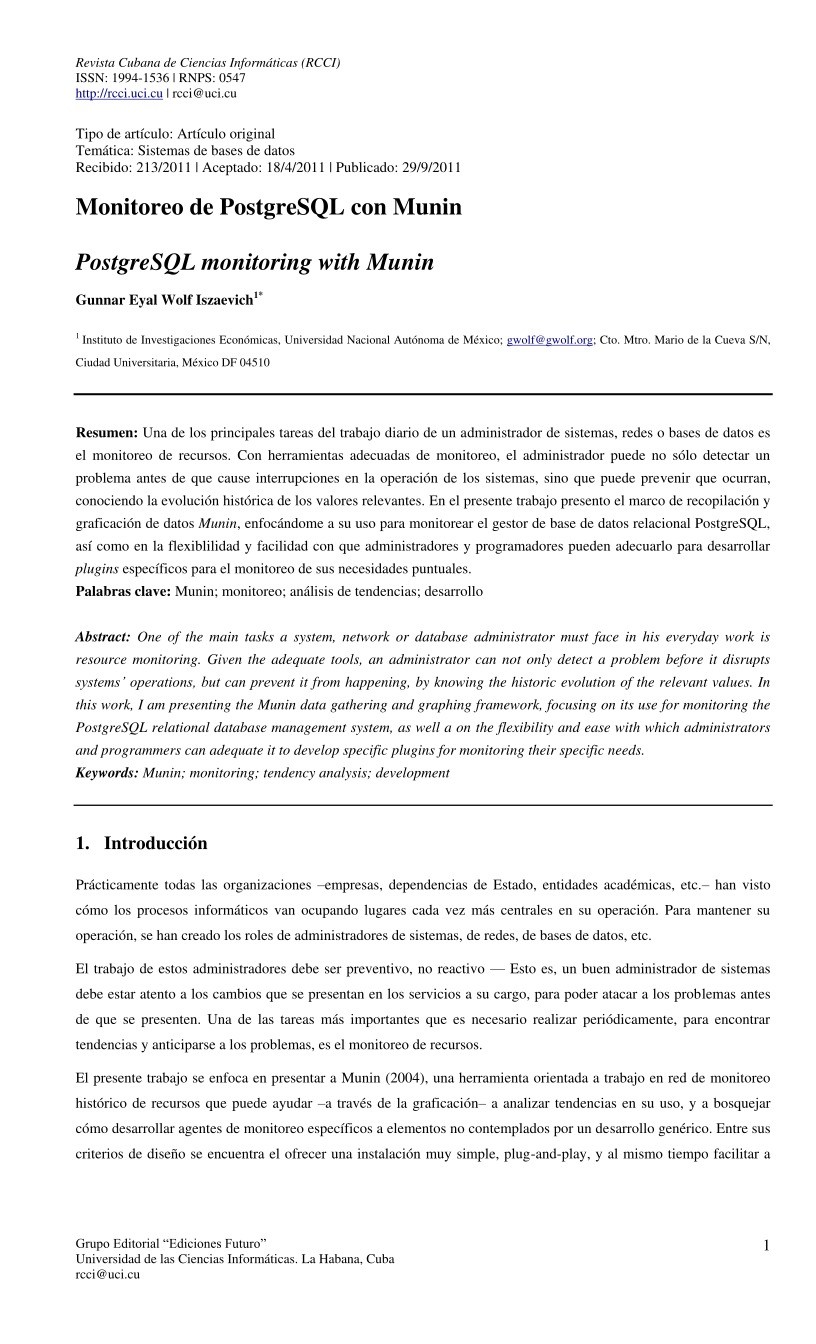 PDF de programación - Monitoreo de PostgreSQL con Munin