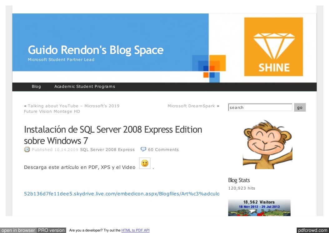PDF de programación - Instalación de SQL Server 2008 Express Edition ...