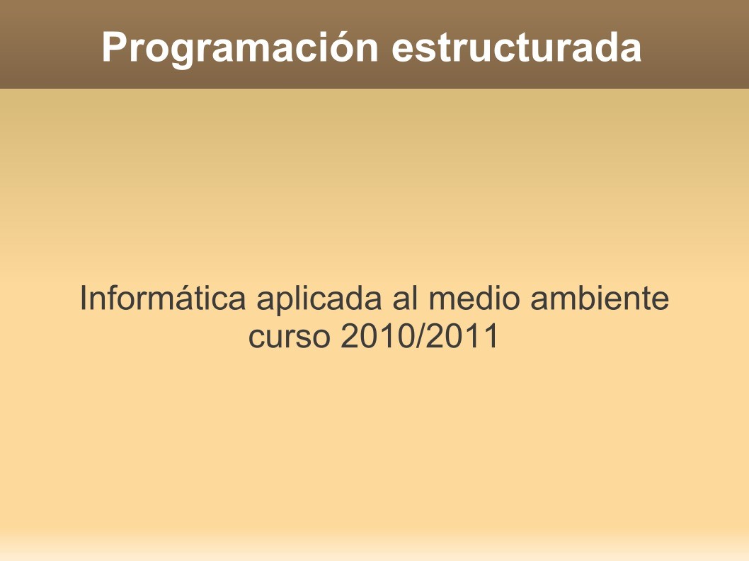 Pdf De Programación Programación Estructurada