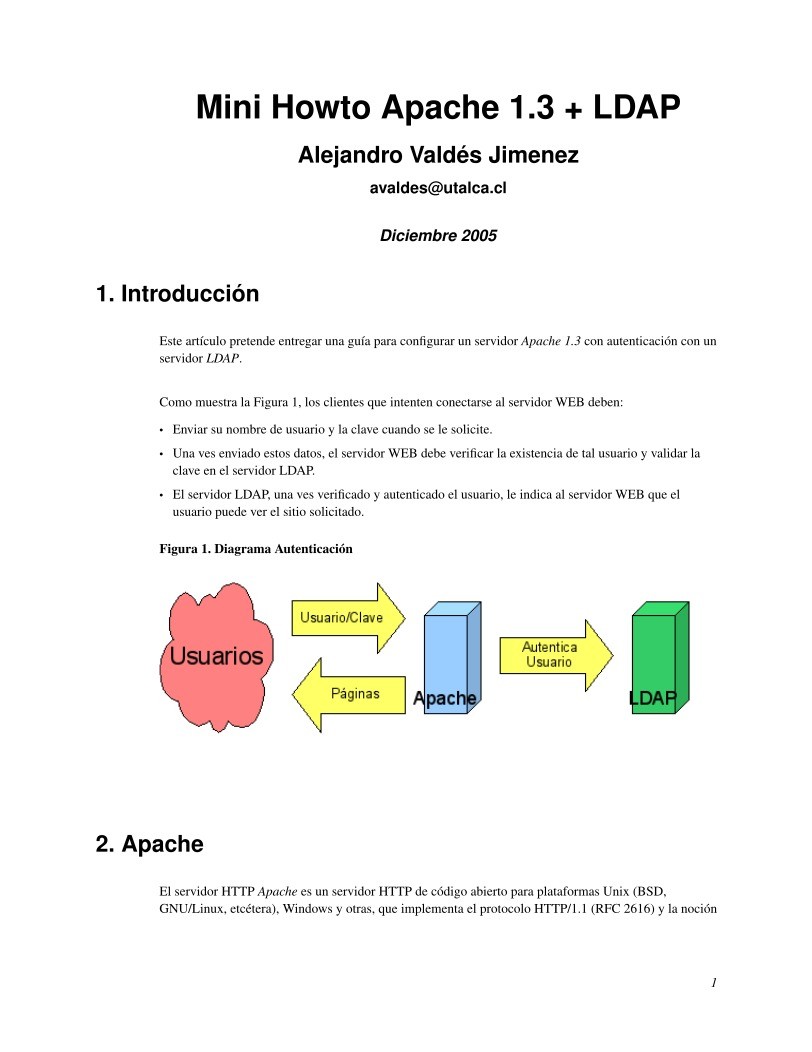 PDF de programación - Mini Howto Apache 1.3 + LDAP