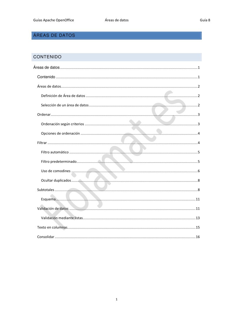 PDF de programación - Guía de Apache OpenOffice - Áreas de datos