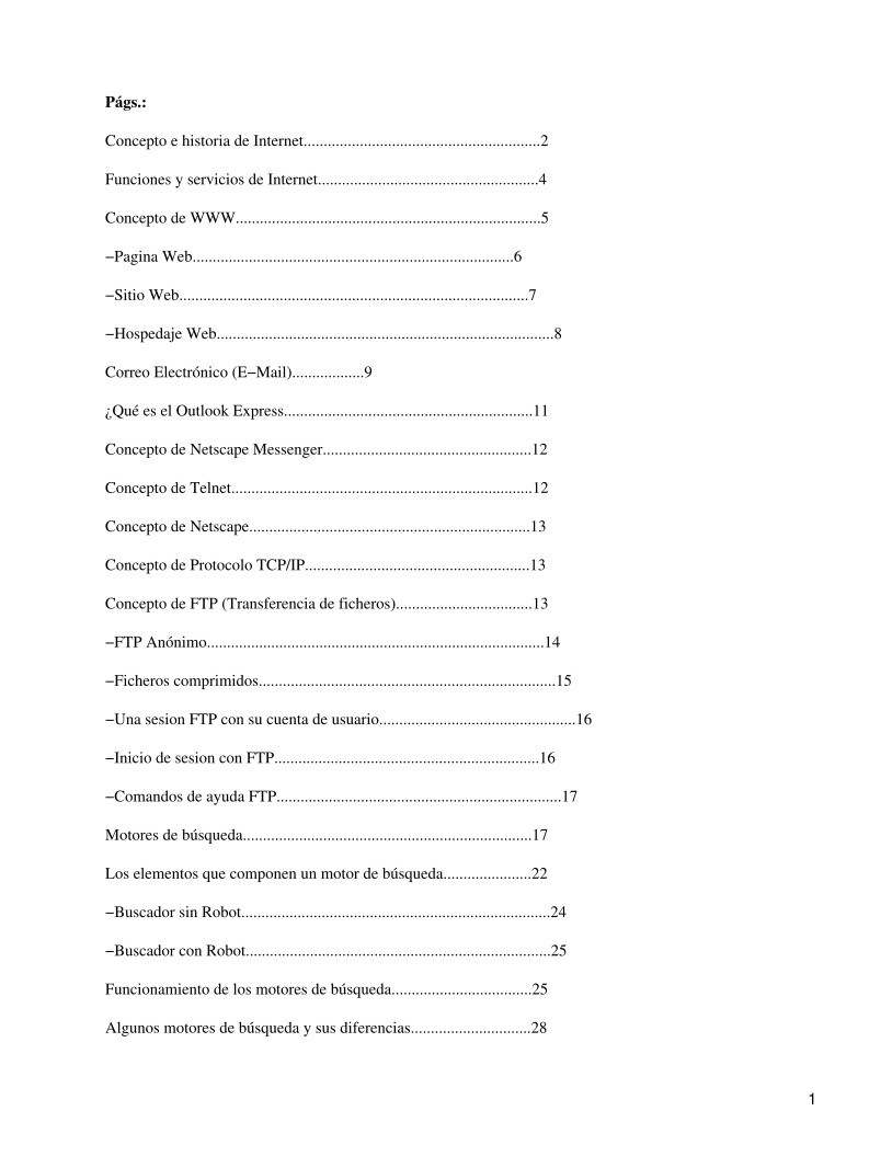 PDF de programación - Internet