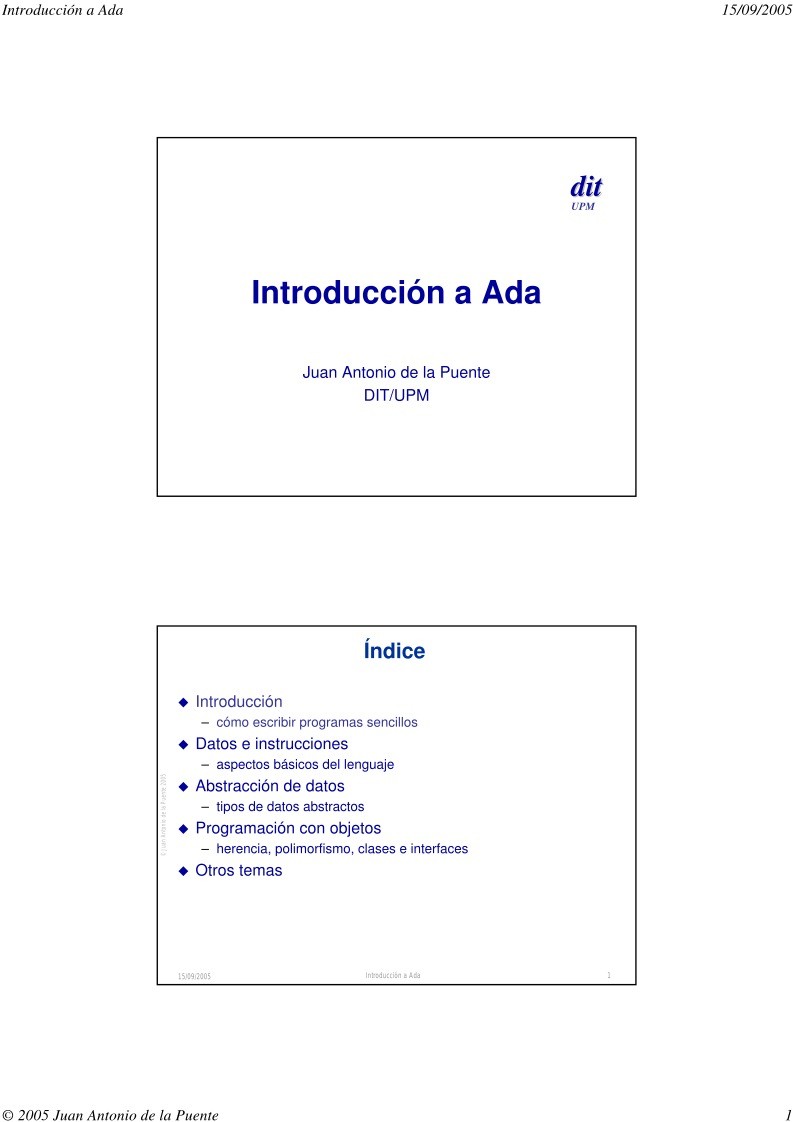 PDF de programación - Introducción a Ada