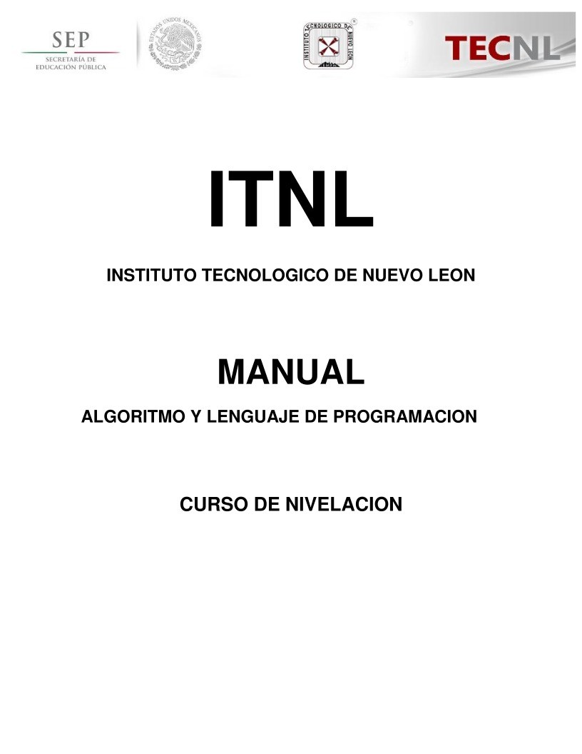 PDF de programación - ALGORITMO Y LENGUAJE DE PROGRAMACION PDF de programación - ALGORITMO Y LENGUAJE DE PROGRAMACION
