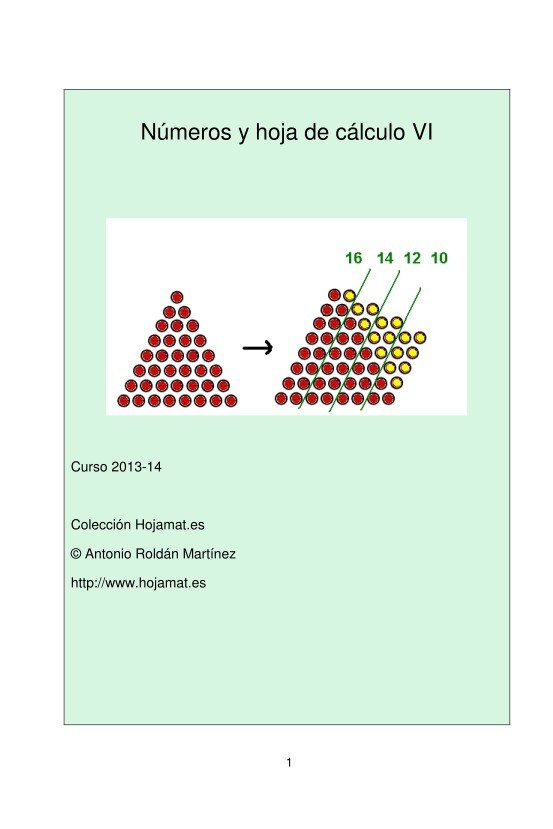 PDF de programación - Números y hoja de cálculo VI
