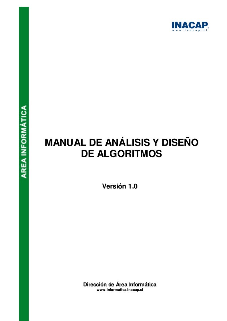 PDF de programación - Manual de análisis y diseño de algoritmos