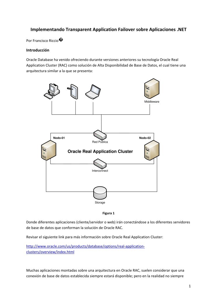 PDF de programación - Implementando Transparent Application Failover sobre Aplicaciones .NET