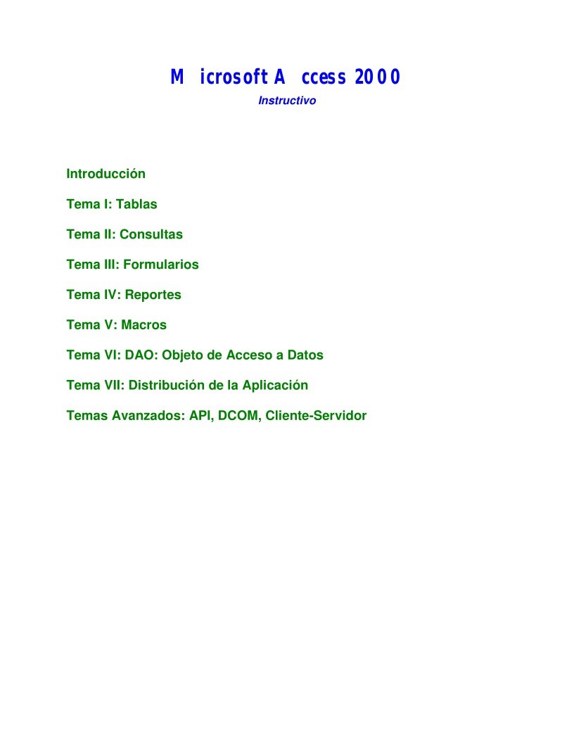 PDF de programación - Microsoft Access 2000