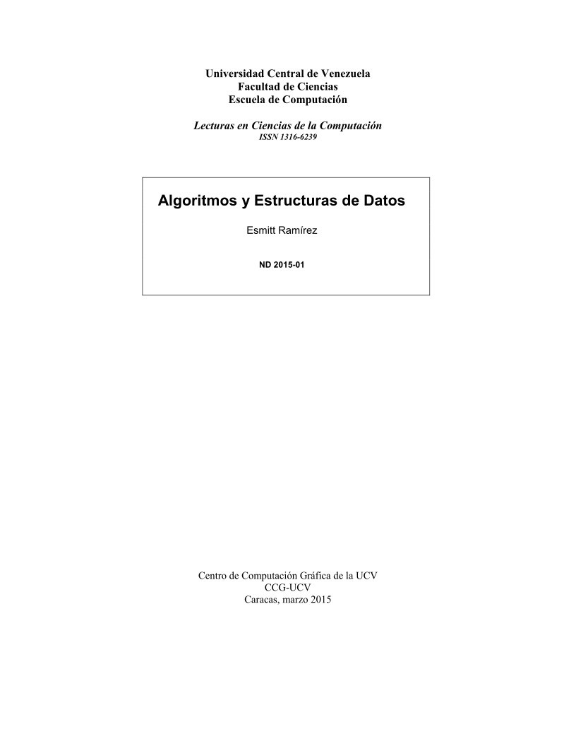 PDF de programación - Algoritmos y Estructuras de Datos