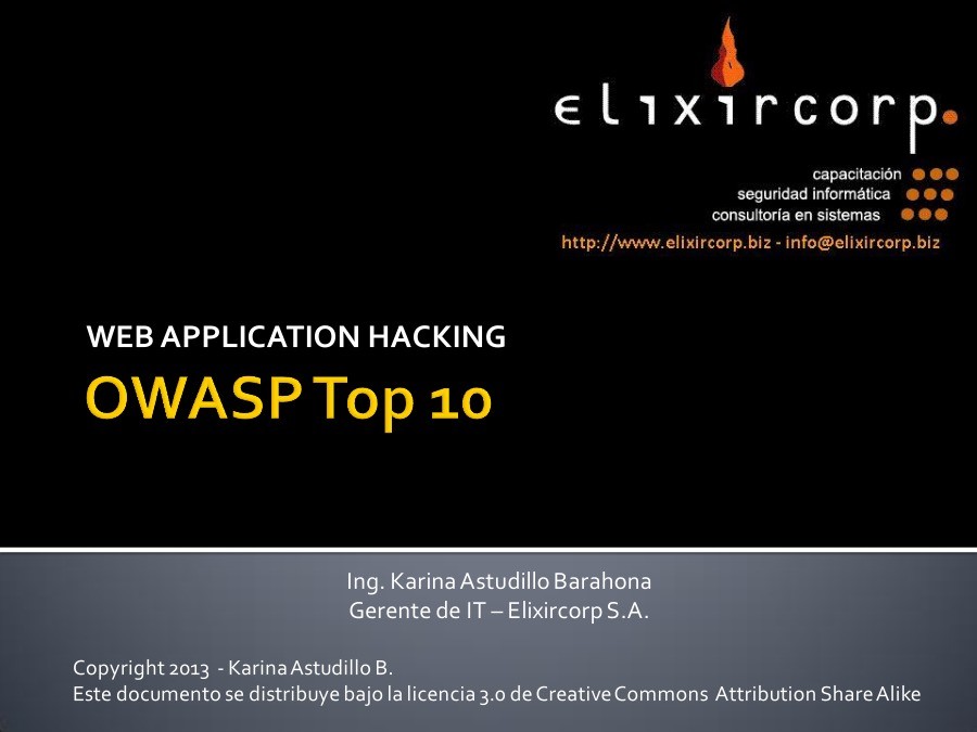 PDF de programación - Web Application Hacking - OWASP top 10