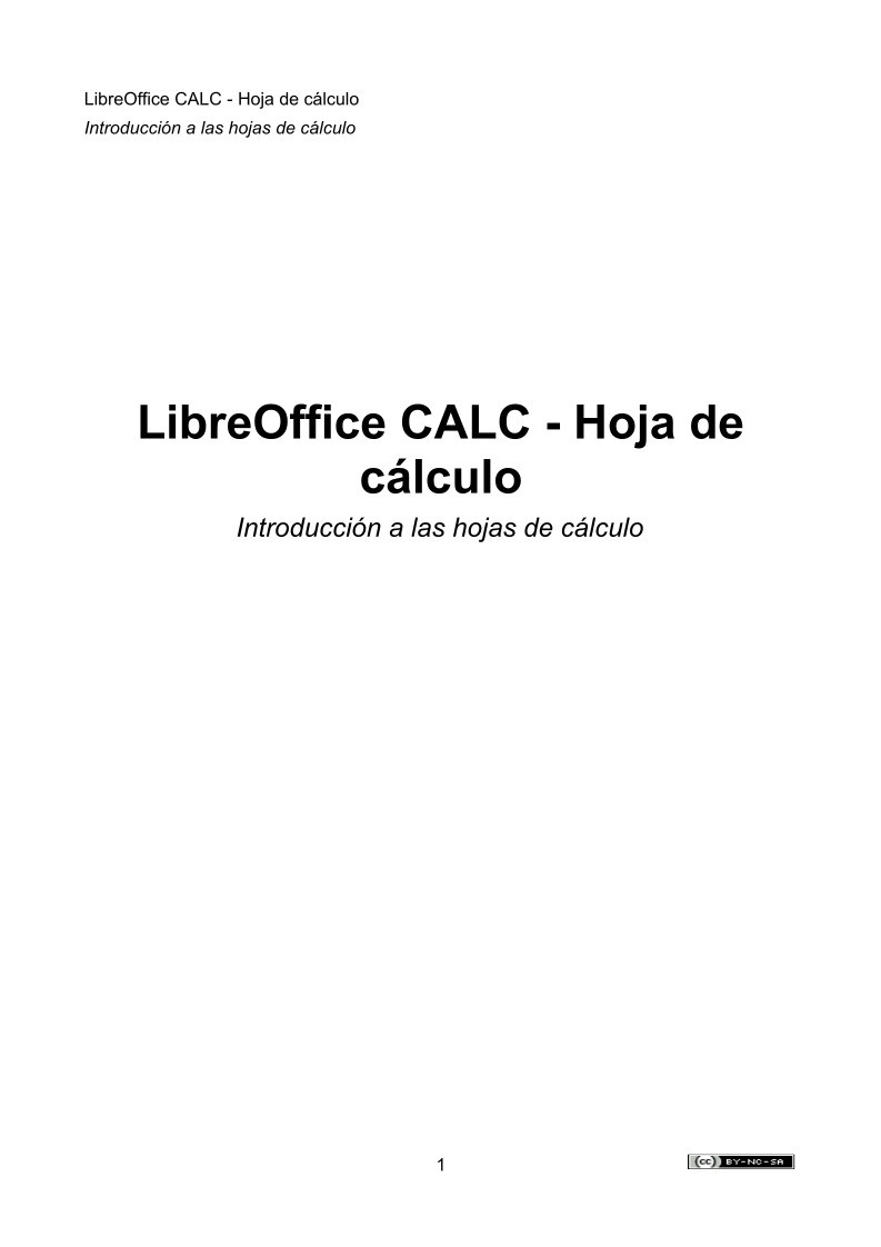 PDF de programación - LibreOffice CALC - Hoja de cálculo