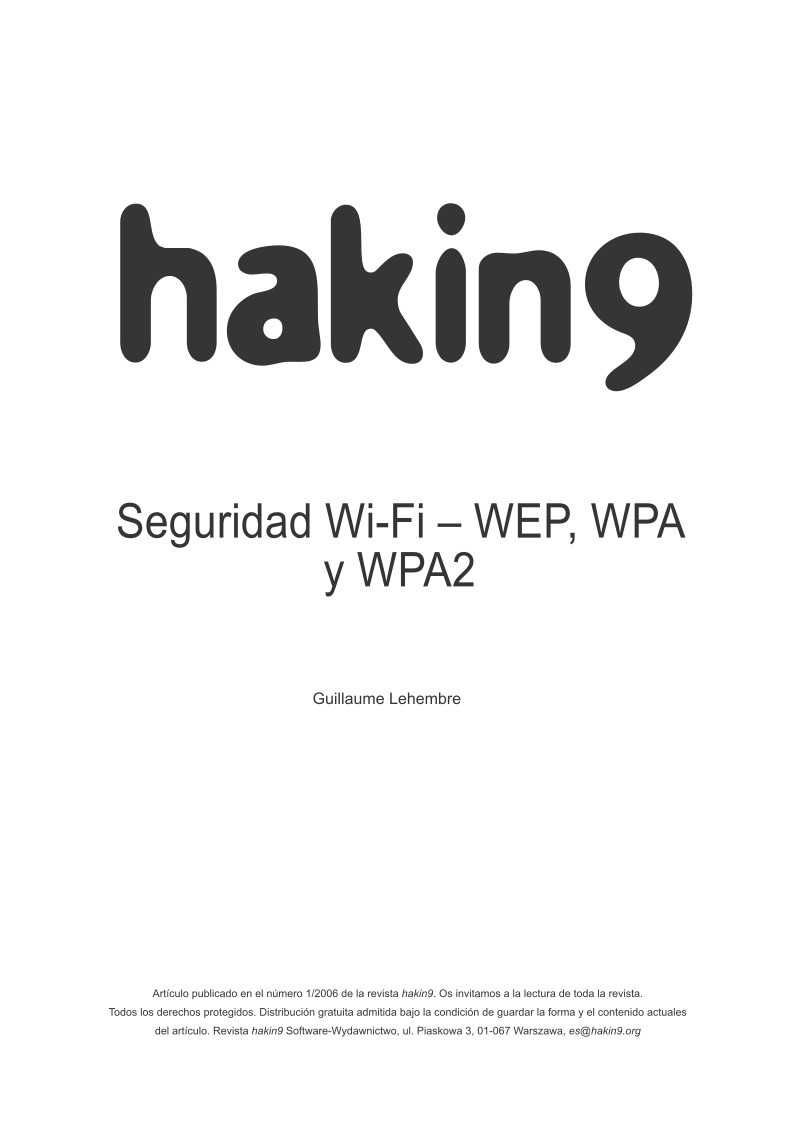 PDF de programación - Seguridad Wi-Fi – WEP, WPA y WPA2
