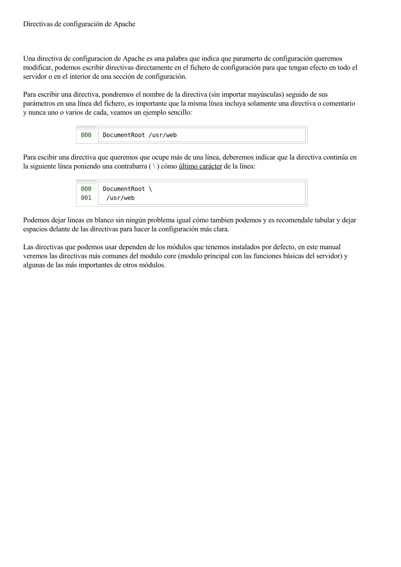 PDF de programación - Curso de Apache - Directivas de configuración de ...
