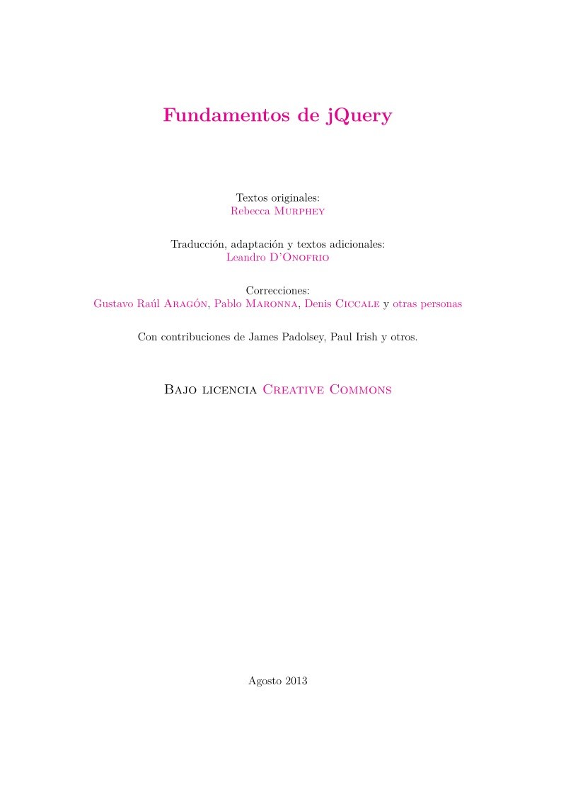 PDF de programación - Fundamentos de jQuery