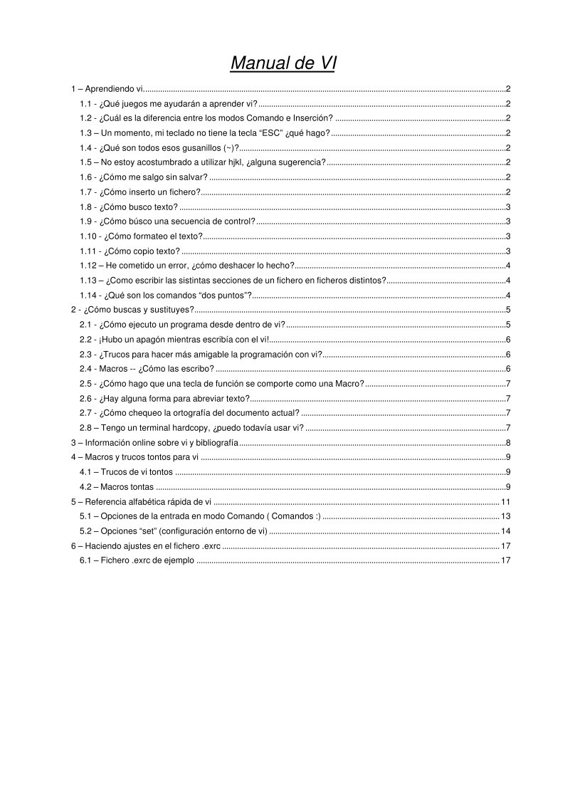 PDF de programación - Manual de VI