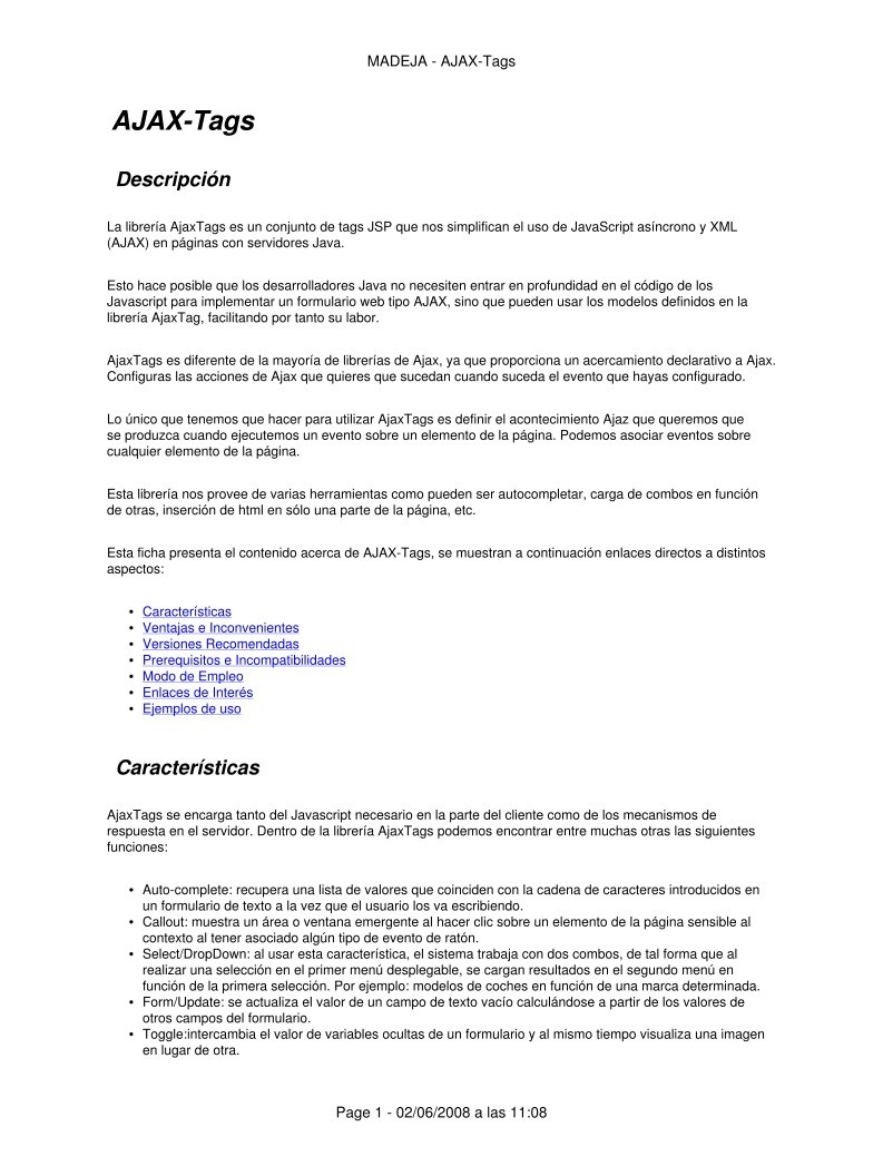 PDF de programación - Tutorial Ajax-Tags