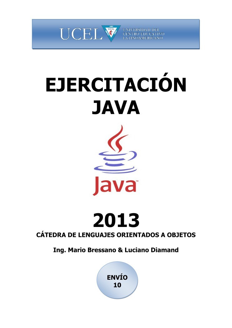 PDF de programación - Ejercitación JAVA
