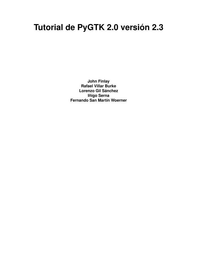 PDF de programación - Tutorial de PyGTK 2.0 versión 2.3