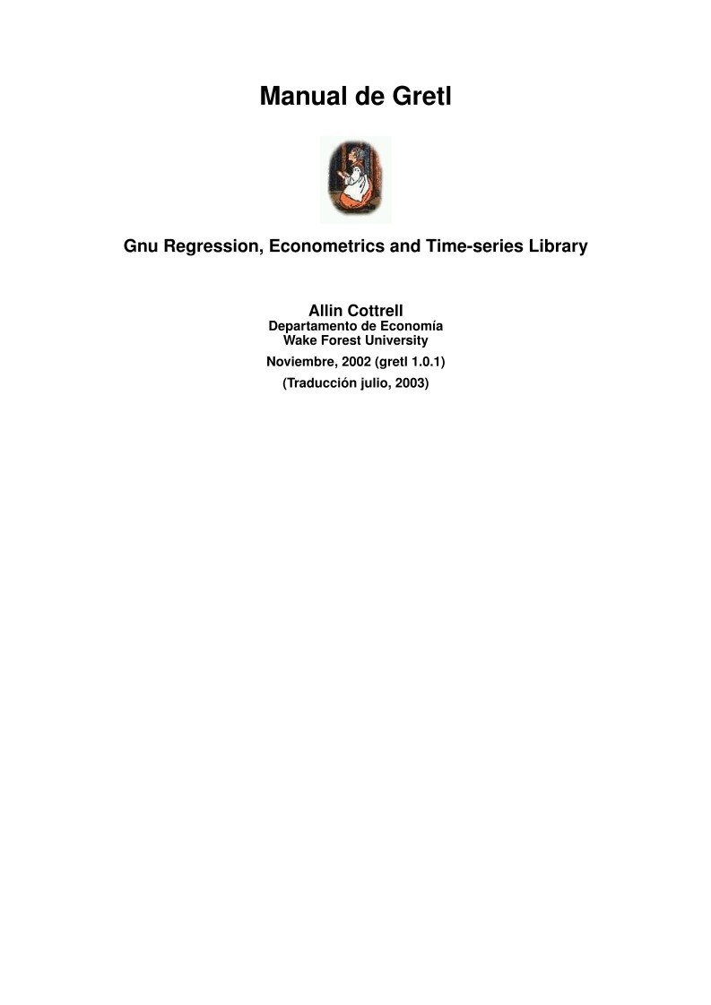 PDF de programación - Gretl Manual