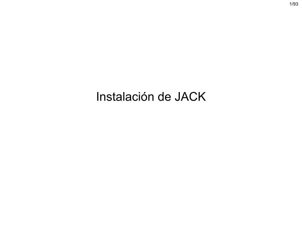 PDF de programación - Instalación de JACK