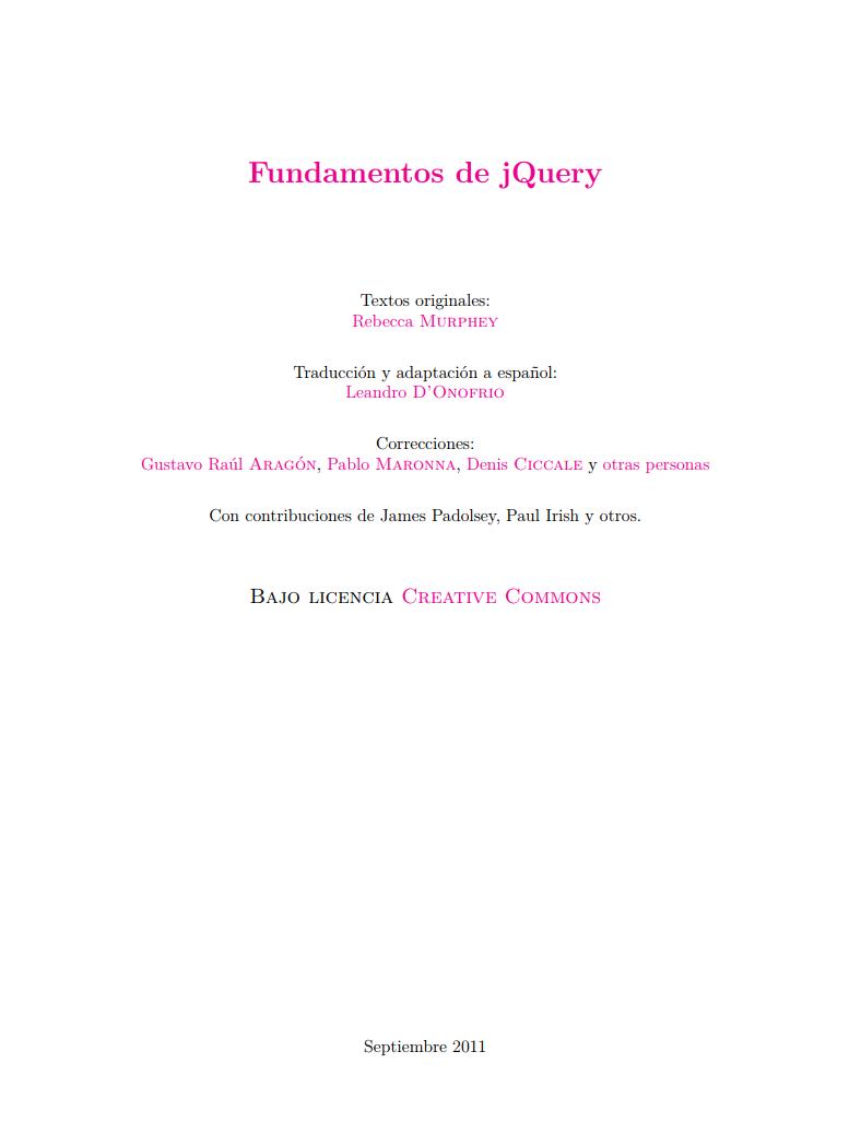 PDF de programación - Fundamentos de jQuery