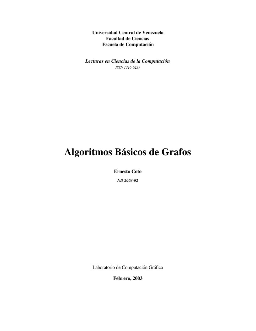 PDF de programación - Algoritmos básicos de Grafos