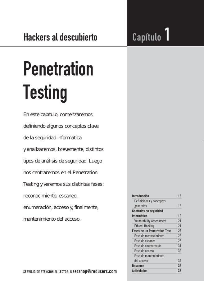 PDF de programación - Penetration Testing - Hackers al descubierto #1