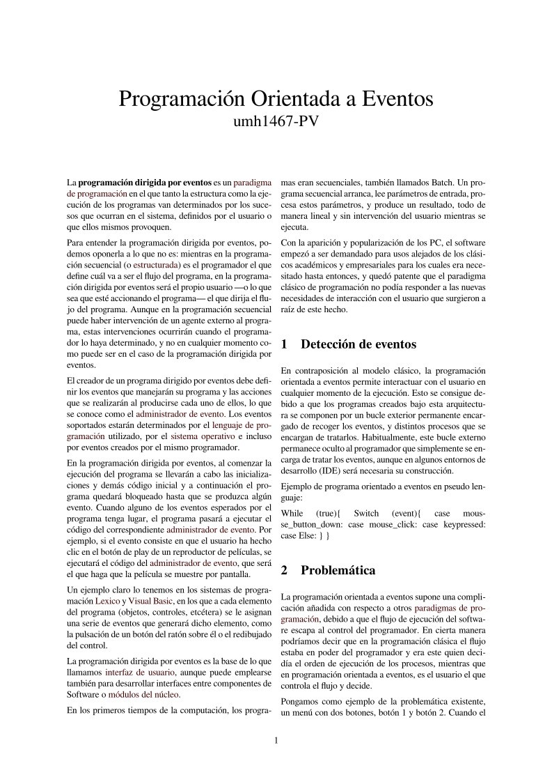 PDF de programación - Programación Orientada a Eventos PDF de programación - Programación Orientada a Eventos