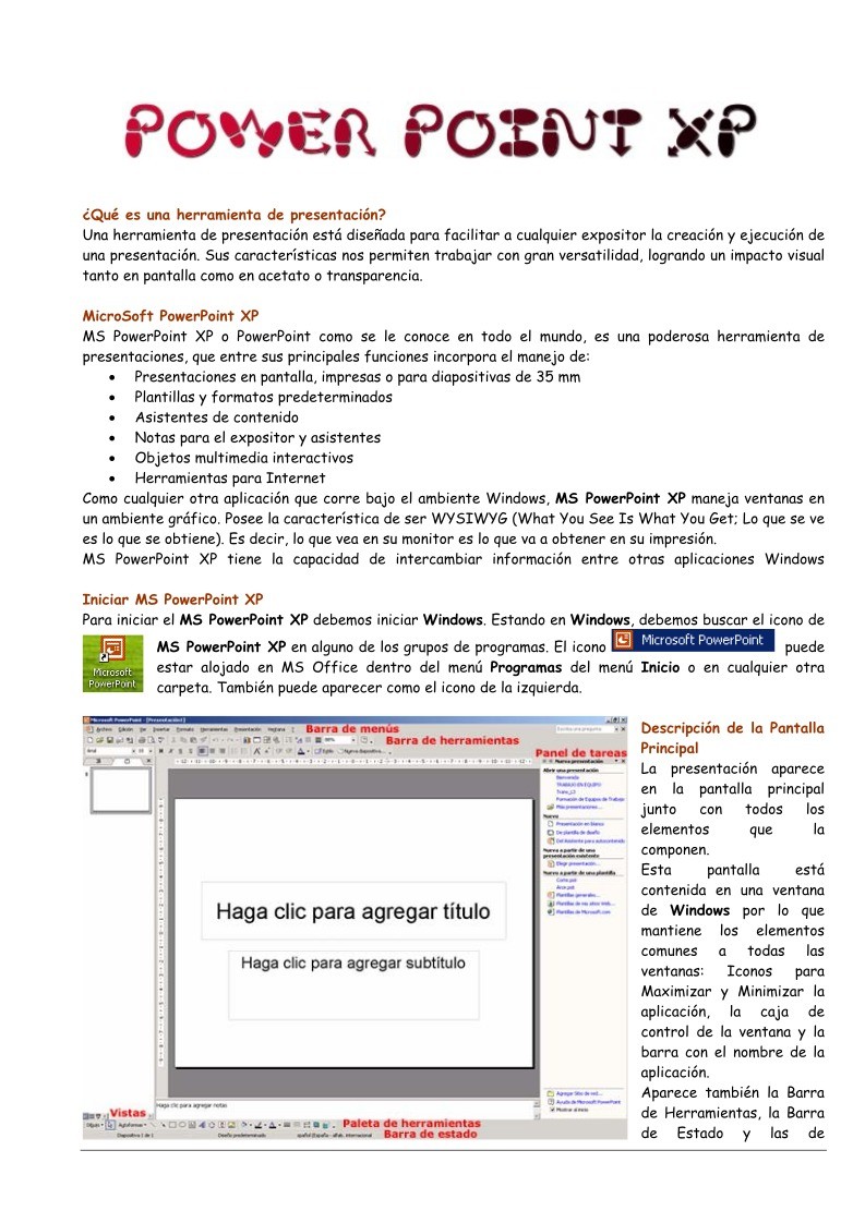 PDF de programación - Introducción a PowerPoint XP