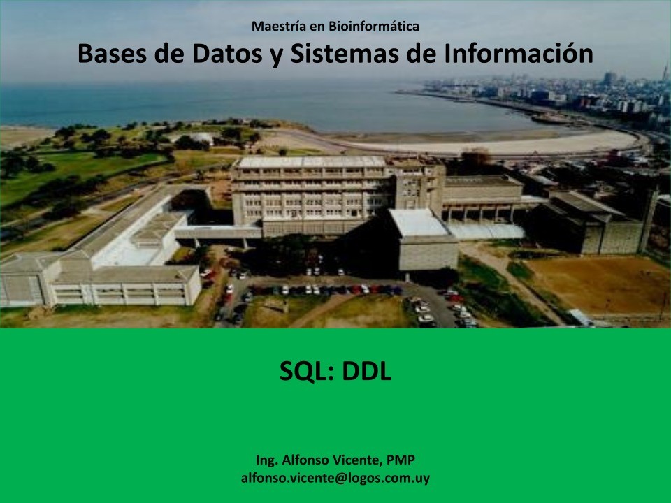 PDF de programación - SQL:DDL - Bases de Datos y Sistemas de Información
