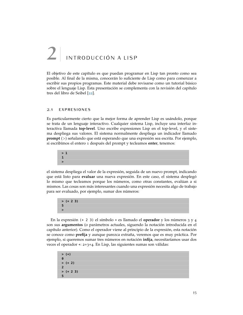 PDF de programación - Introducción a LISP