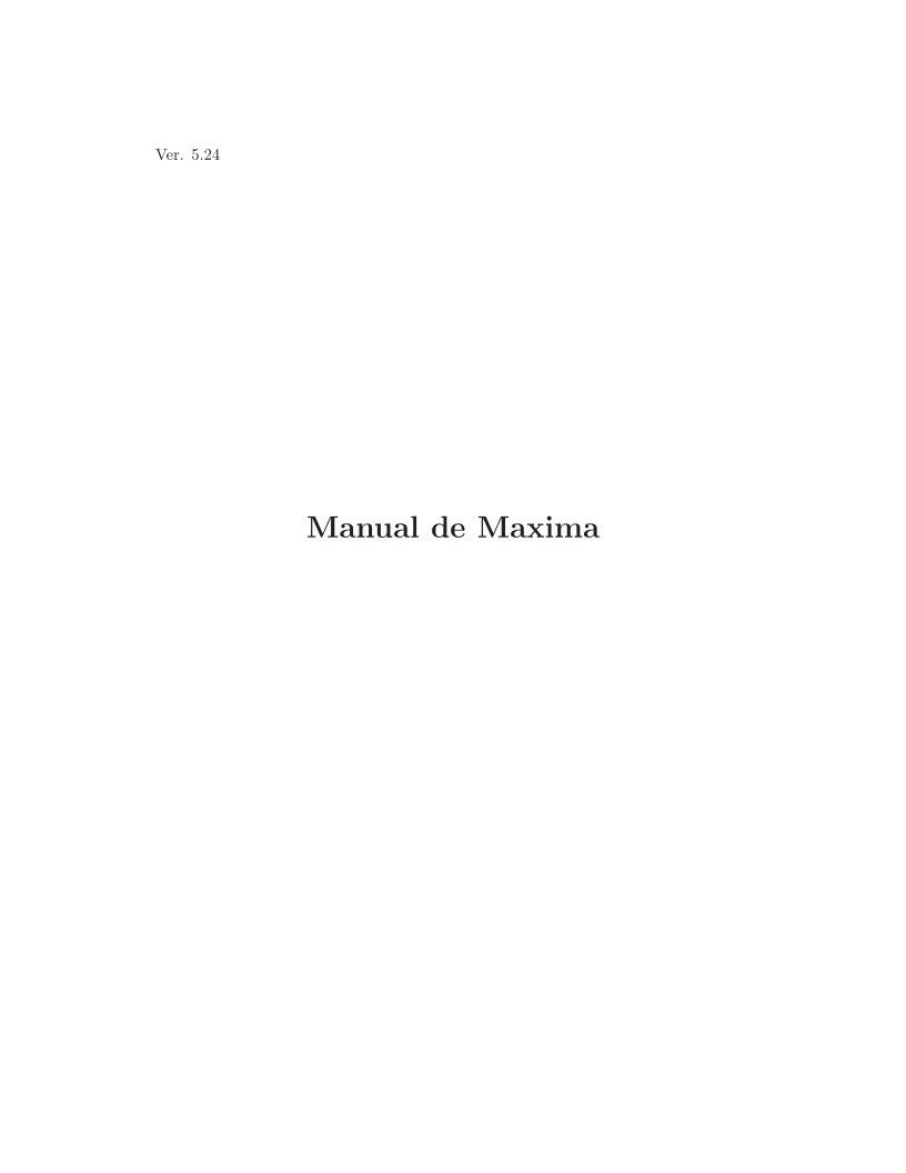 PDF de programación - Manual de Maxima