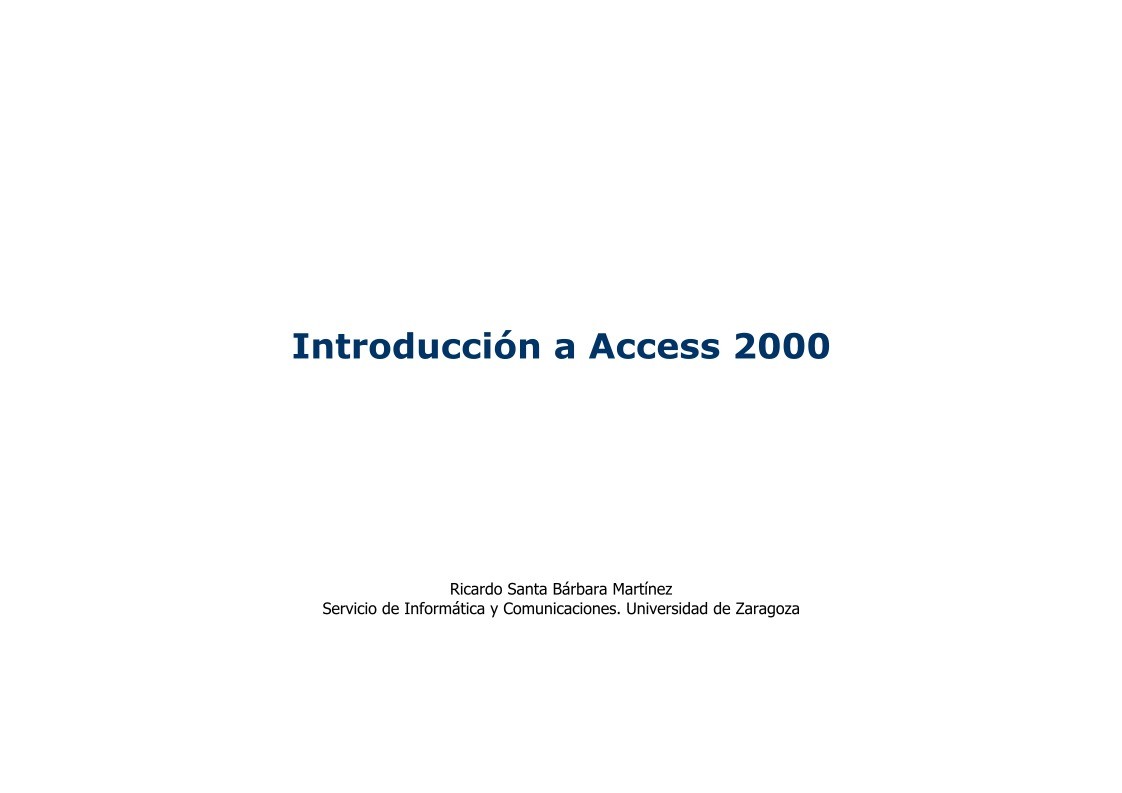 PDF de programación - Introducción a Access 2000