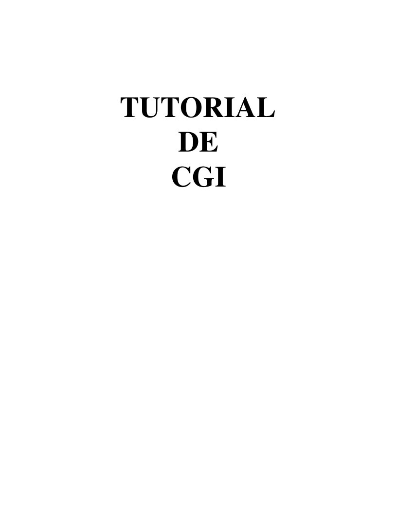 PDF de programación - Tutorial de CGI