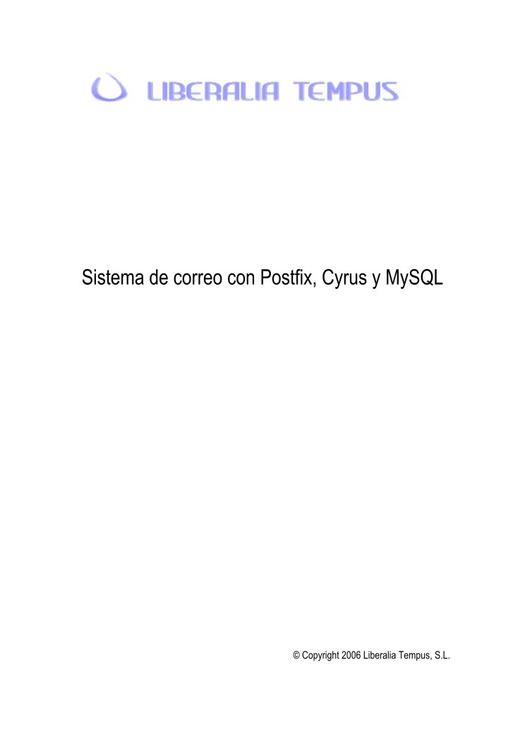 PDF de programación - Sistema de correo con Postfix, Cyrus y MySQL