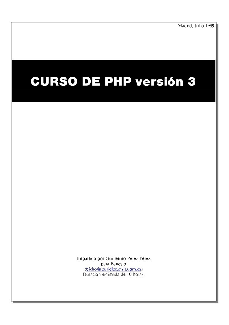 PDF de programación - Curso de PHP versión 3