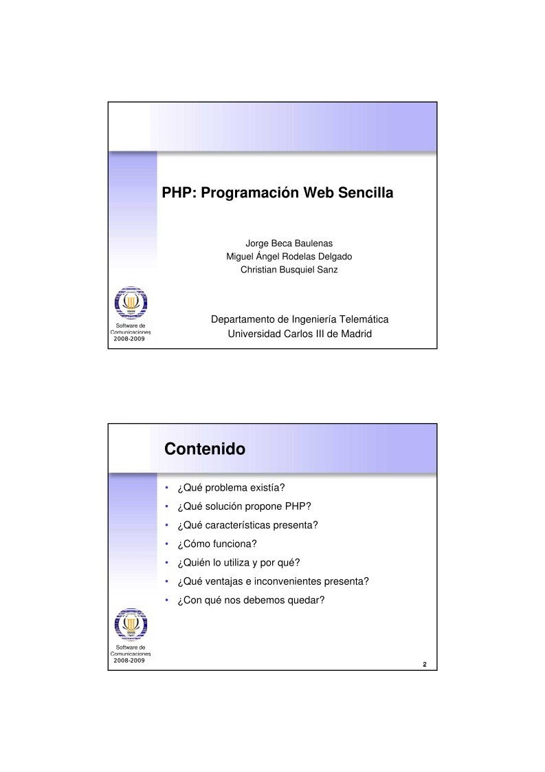 PDF de programación - PHP: Programación Web Sencilla